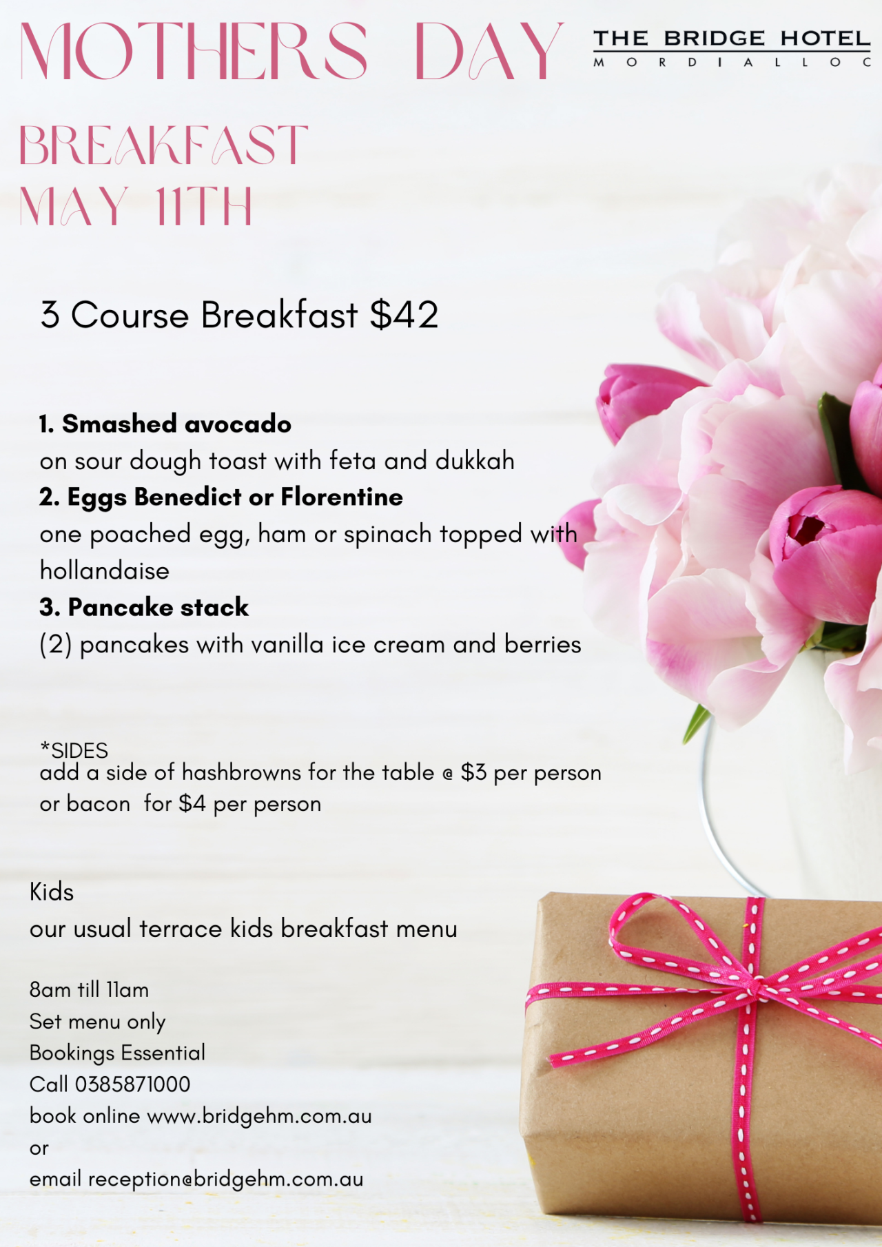 Menus - Bridge Hotel